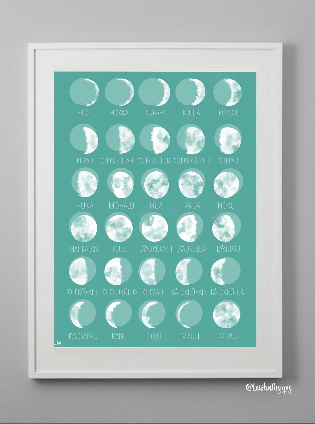 Kaulana Mahina - Teal – LEIOHU DESIGNS